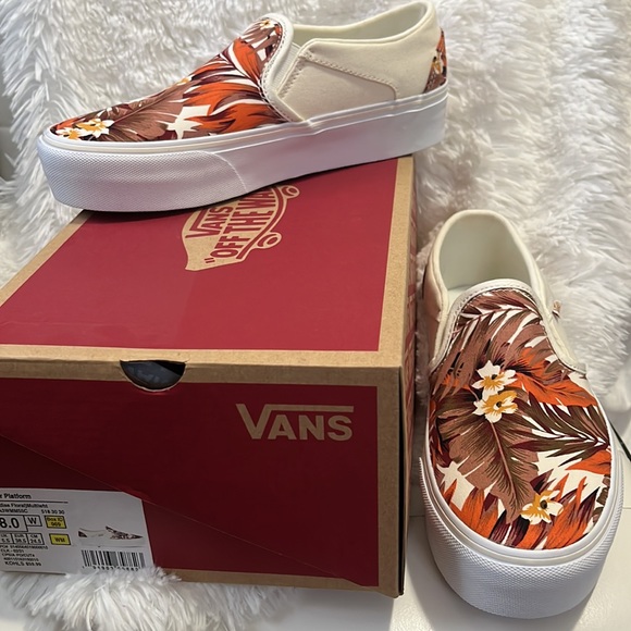 Vans | Shoes | Vans Nwb Asher Platform Vans Paradise Floral | Poshmark